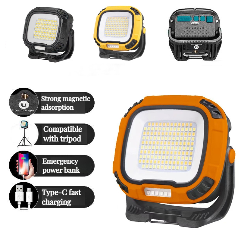 Outdoor Upgraded COB Work Light Type-C Charging Outdoor Magnetic ...