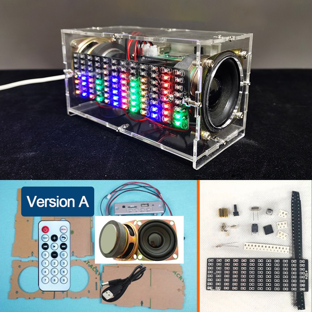 diy soldering kit bluetooth 5.0 speaker 5v with shell TF/USB socket ...