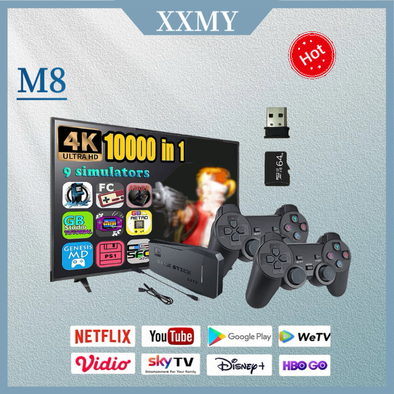 M8 64GB Home Game 4K HD with wireless controls built in to 10,000 ...