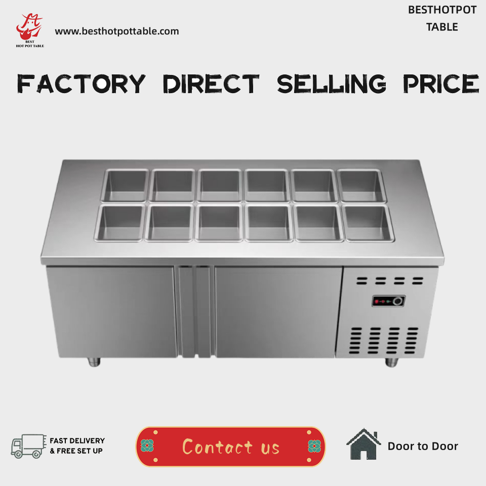 Commercial Stainless Steel Food Refrigerator Display Food Freezer for ...