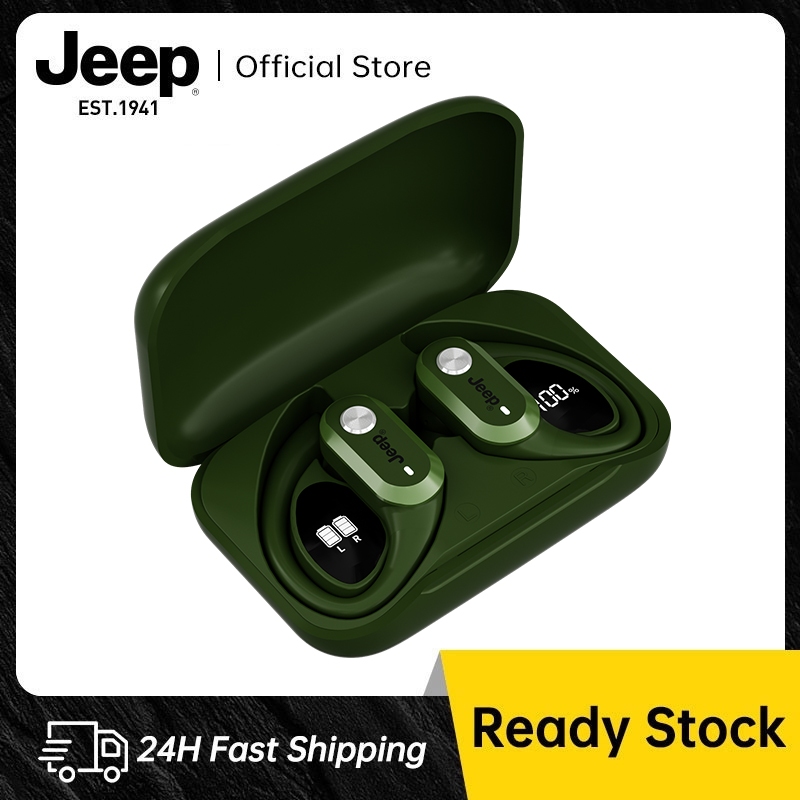 Jeep EW129 Open Ear Earphone Bluetooth 5.4 Earhook Earphones HD Calls ...
