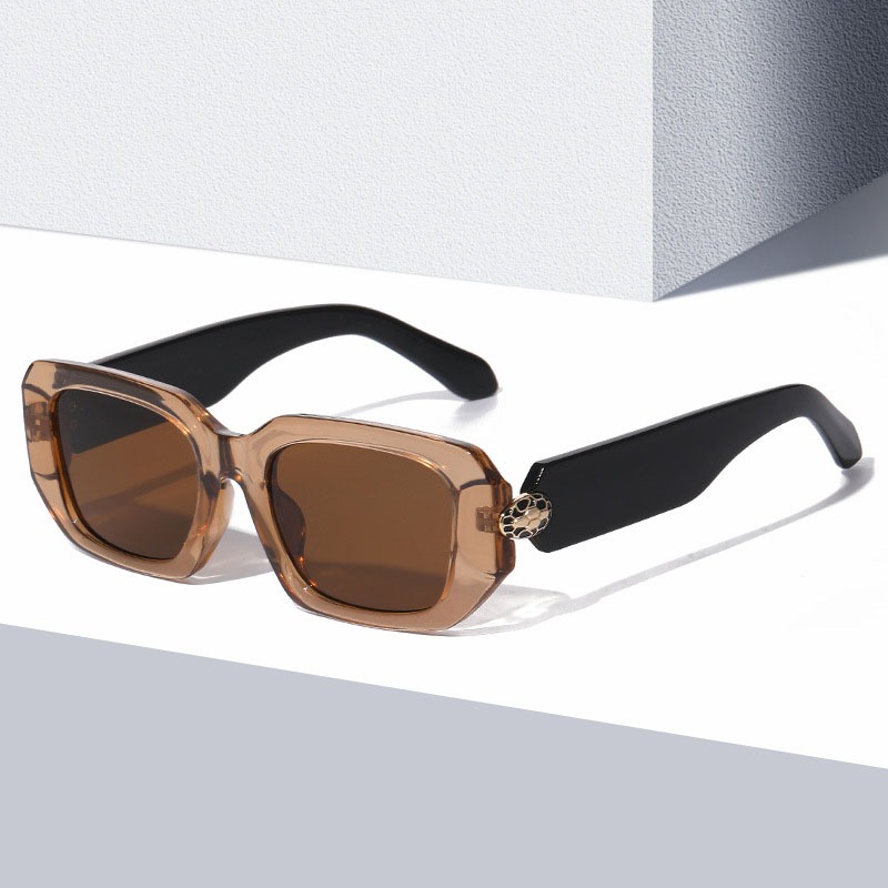 2025 New Square Frame Snake Head Sunglasses Color Personality Polygon ...