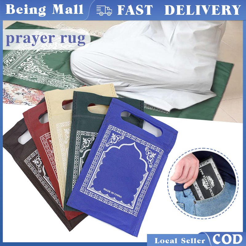 Pocket Useful Prayer Mats Ramadan Islamic Muslim Travel Compass Sejadah ...