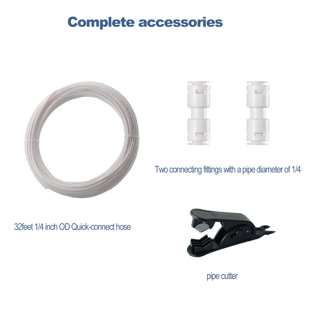 Ice Maker Fridge Installation Line Kit（4FCS）1/4" O.D.32 FT Water Line ...