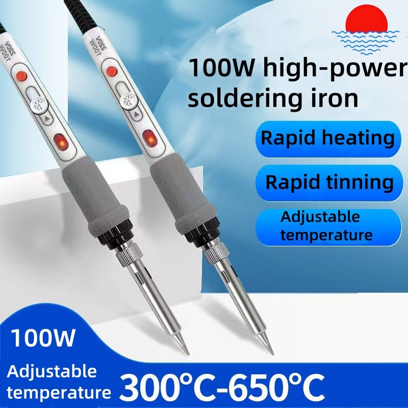 high-power soldering iron with adjustable temperature 100W | Shopee ...
