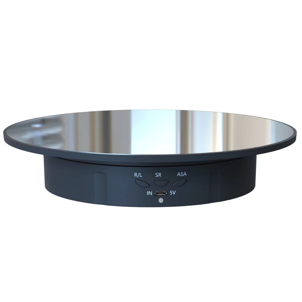 Rotating display stand Electric turntable 7.87inch glass mirror display ...