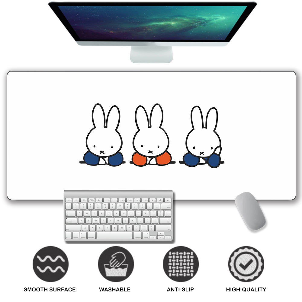 Miffy Friends Desk Mats Mouse Pad Extended Mousepad Large Gaming Mouse ...