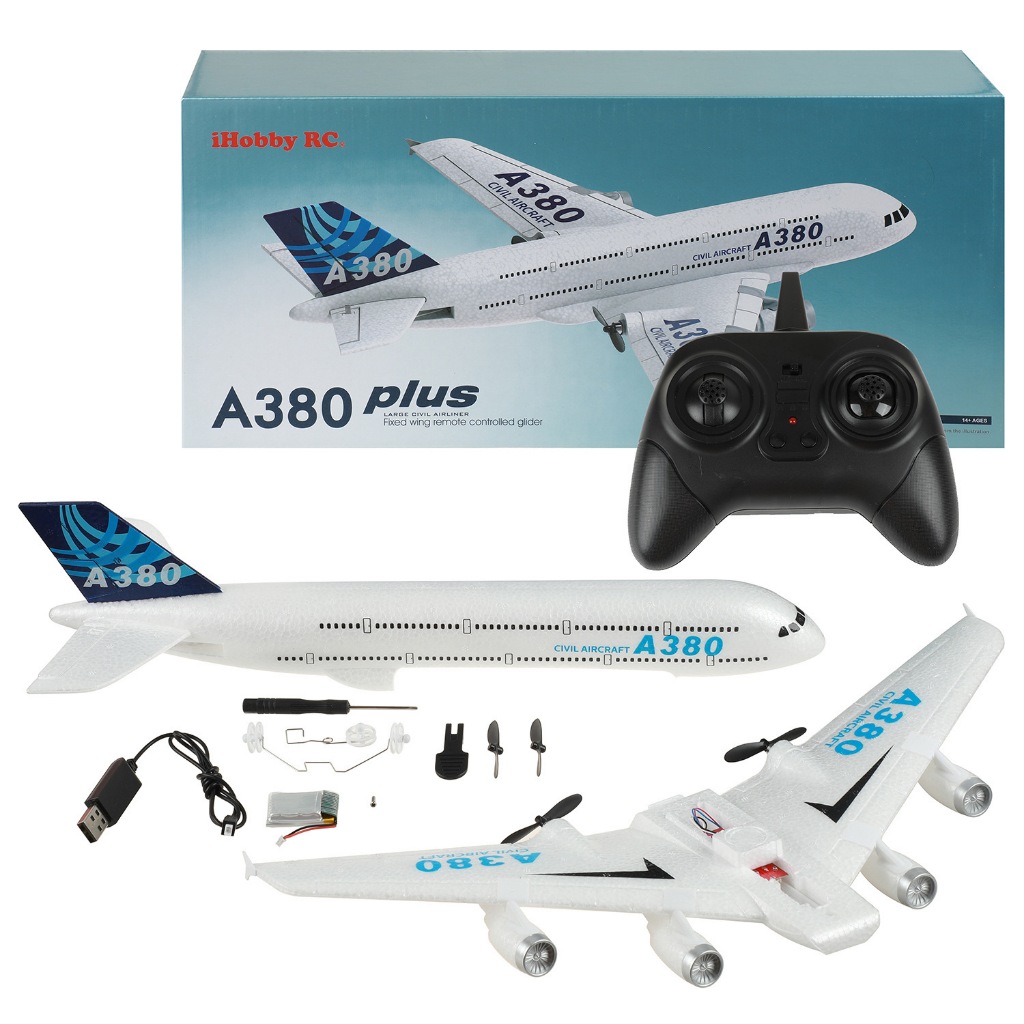 A380 Airbus RC Airplane 2.4GHz Remote Control Glider EPP Foam Plane RC ...