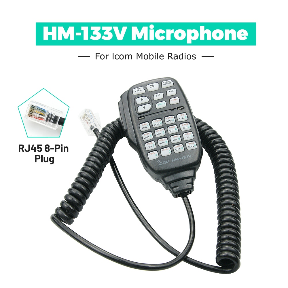 【HM-133V】Handheld Speaker Digital Microphone Mic HM-133V for Icom Radio ...