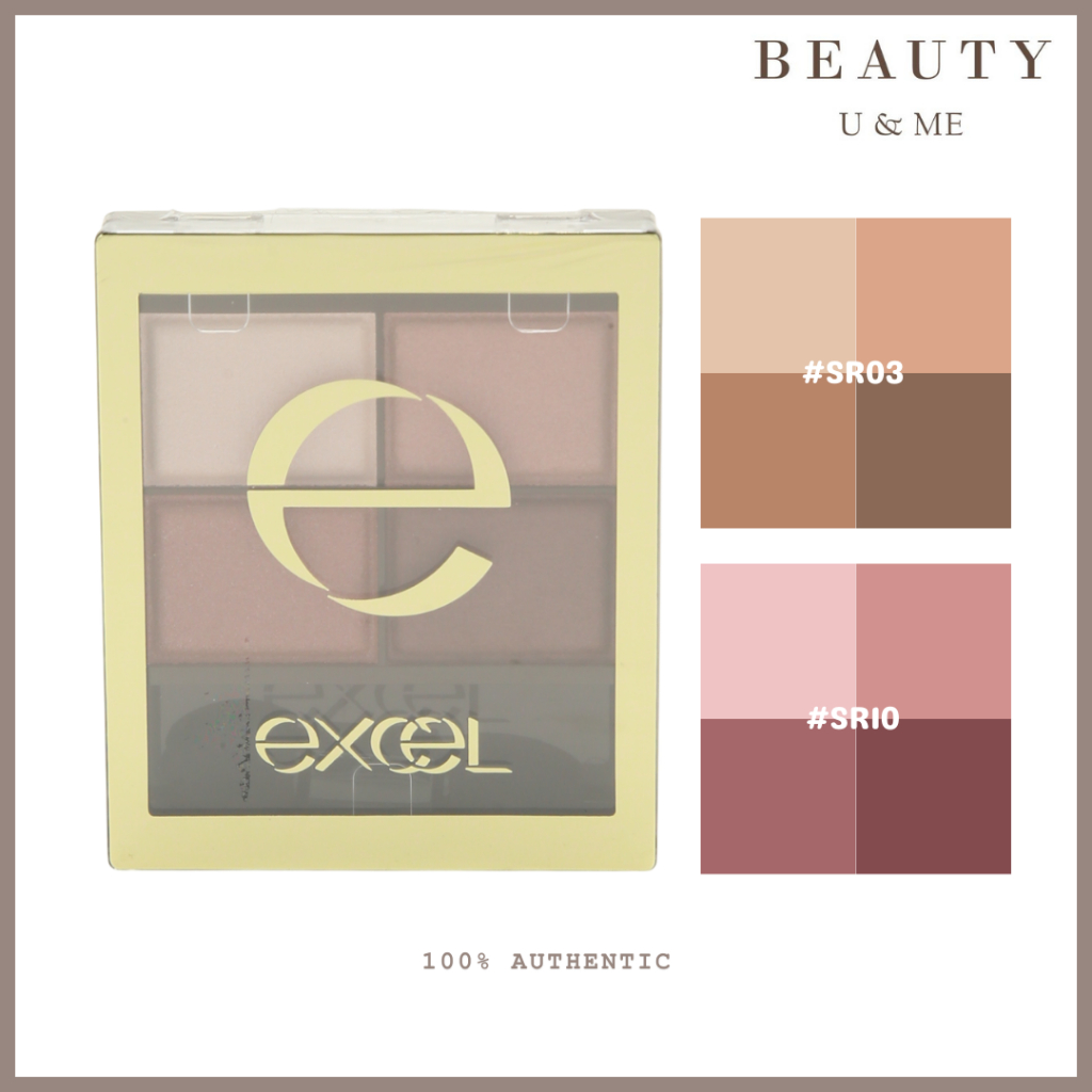 EXCEL Skinny Rich Shadow 4.3g (SR03 Royal Brown / SR10 Peony Brown ...