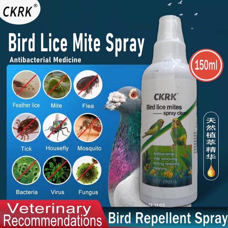 CKRK Bird Bath Spray for Caged Birds Domestic Parrots Kill Lice & Mites ...