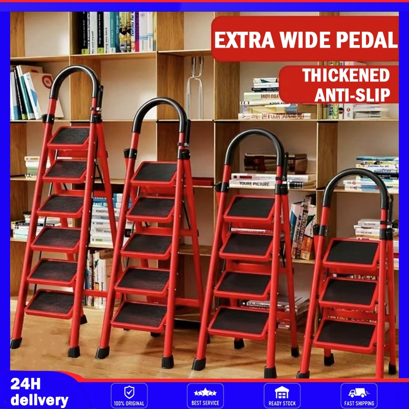 【Low Price】Tangga Lipat Folding Ladder Multifunctional 2-8 Floors Heavy ...