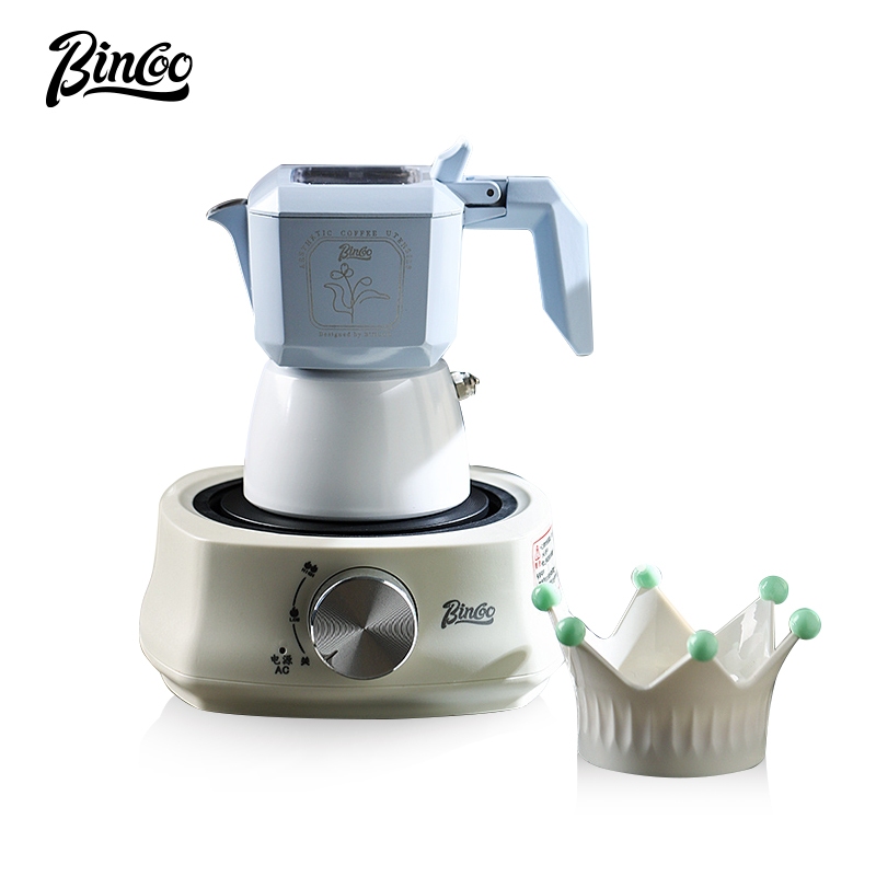 BINCOO Dual-valve Moka Pot Home Brewing Coffee Pot with Electric Potter ...