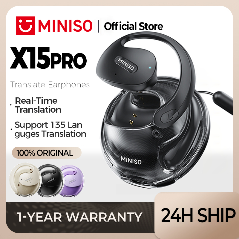MINISO X15 Pro Al Translator Earbud Wireless Earphone Bluetooth 5.4 ...