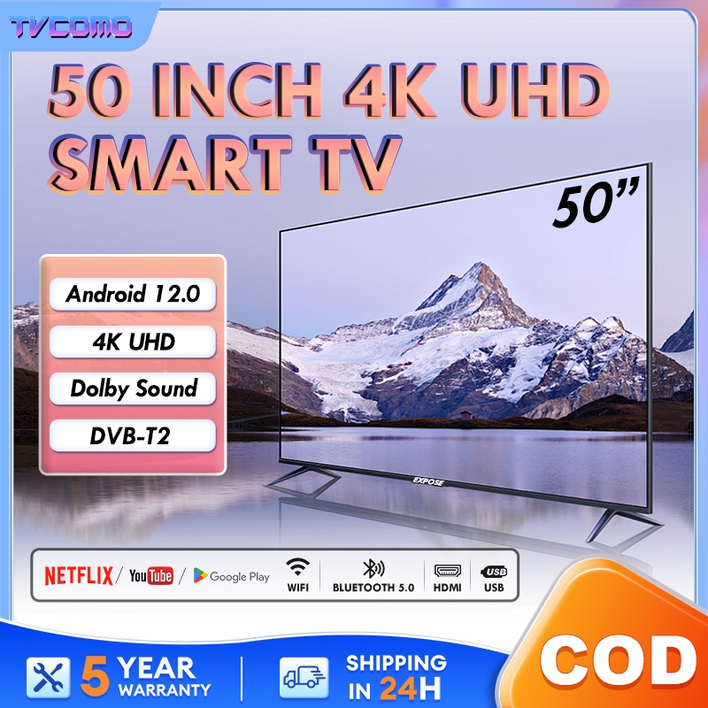 Smart TV Android 50''/55'' Inch 4K Television 4K UHD 50 Inch Android 12 ...