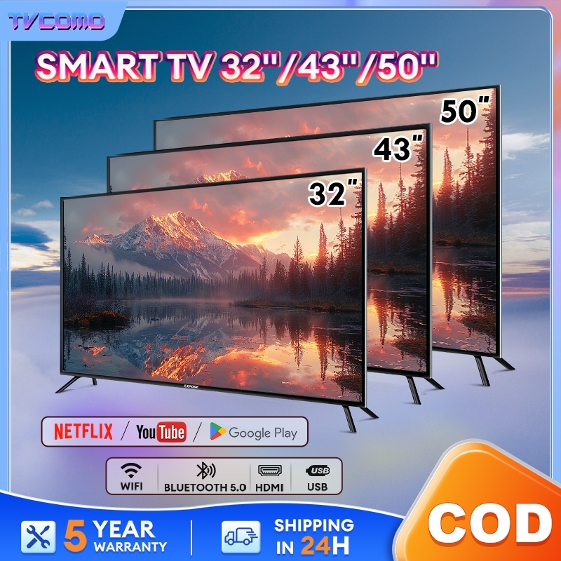 Smart TV 32 inch EXPOSE Android 12.0 TV 43 inch 4K Ultra HD LED Murah Television WiFi Vision ...
