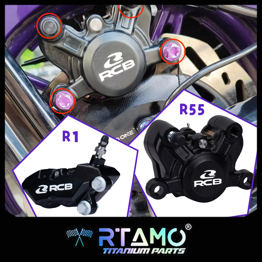 RTAMO Titanium Gr5 Xmax RCB R1 P4 4POT R55 For Y15 Aerox RS150 | Shopee ...