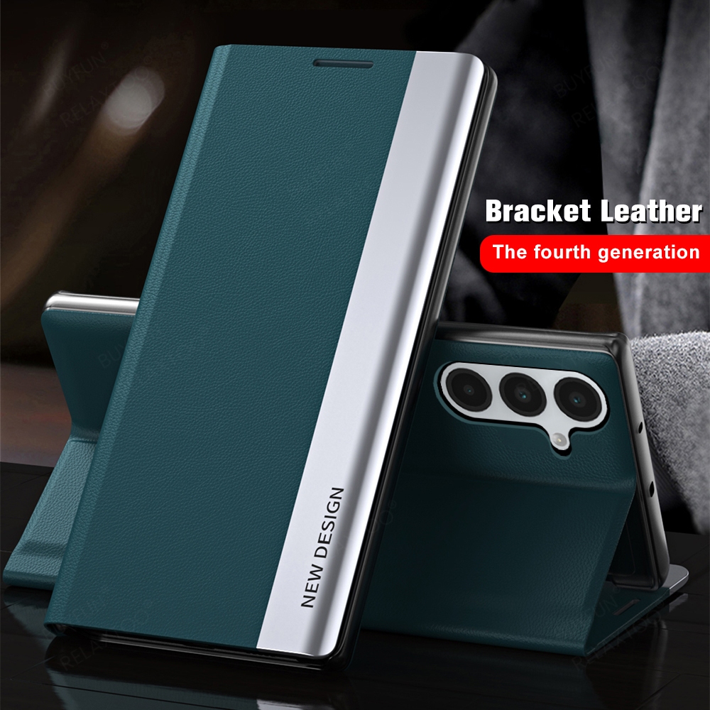 Luxury Case Magnetic Leather Shell Flip Kickstand Cover For Samsung Galaxy A56 A36 A26 A16 A06 ...