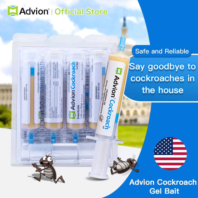 Syngenta Advion Cockroach Gel Bait, 4 Tubes x 30-Grams, 1 Plunger and 4 Tips, the best-selling ...