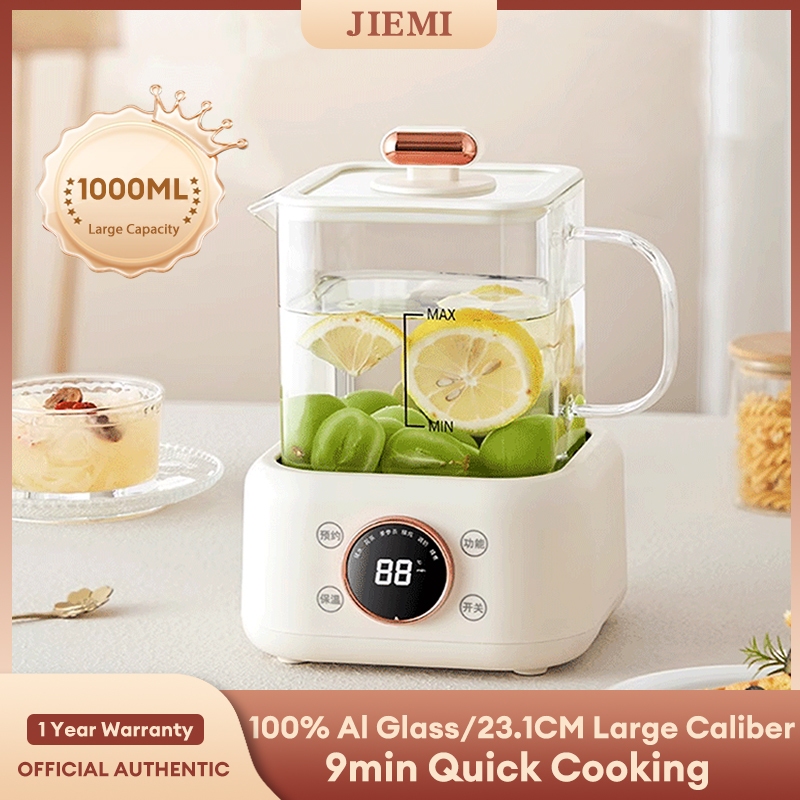 1000ml All Glass Health Pot Multifunctional Home Health Pot Office Stew ...