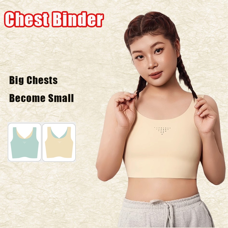 Janest 2-Side Wearable Seamless Binder Chest Pullover Chest Corset ...