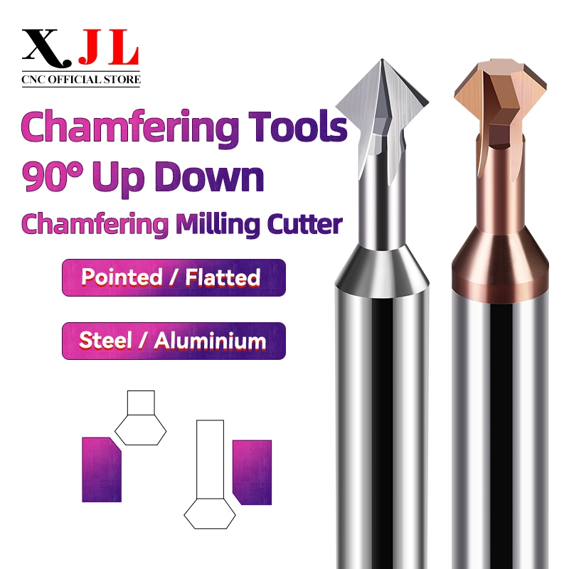 XJL Tungsten Steel Chamfering Milling Cutter Upper And Lower 90 ...