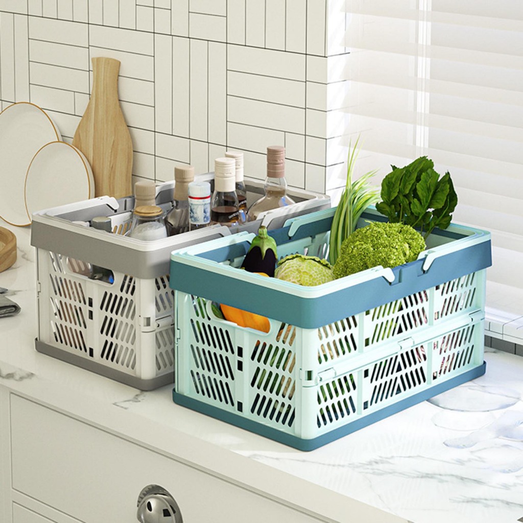 Foldable Shopping Basket Picnic Basket Supermarket Shopping Vegetable ...