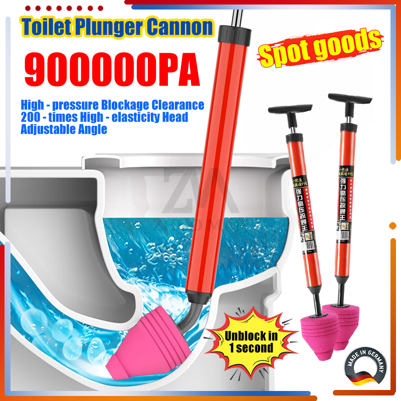 Toilet Plunger High Pressure Air Drain Blaster Pipe Pump Inflatable ...