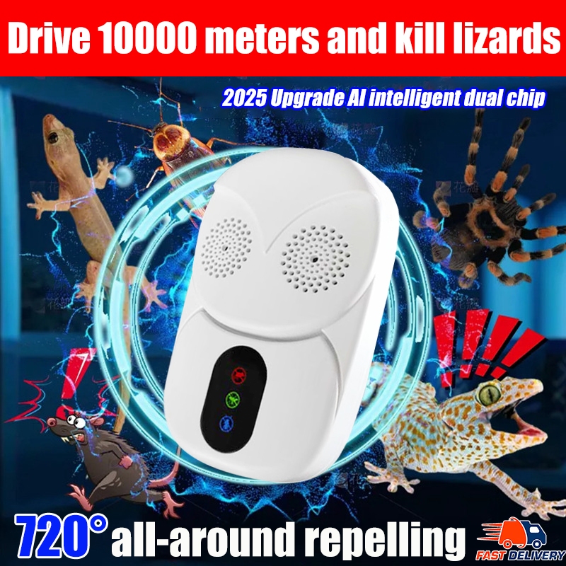 【2025 New AI Chip】Lizard Repellent Ultrasonic Safe and radiation-free ...