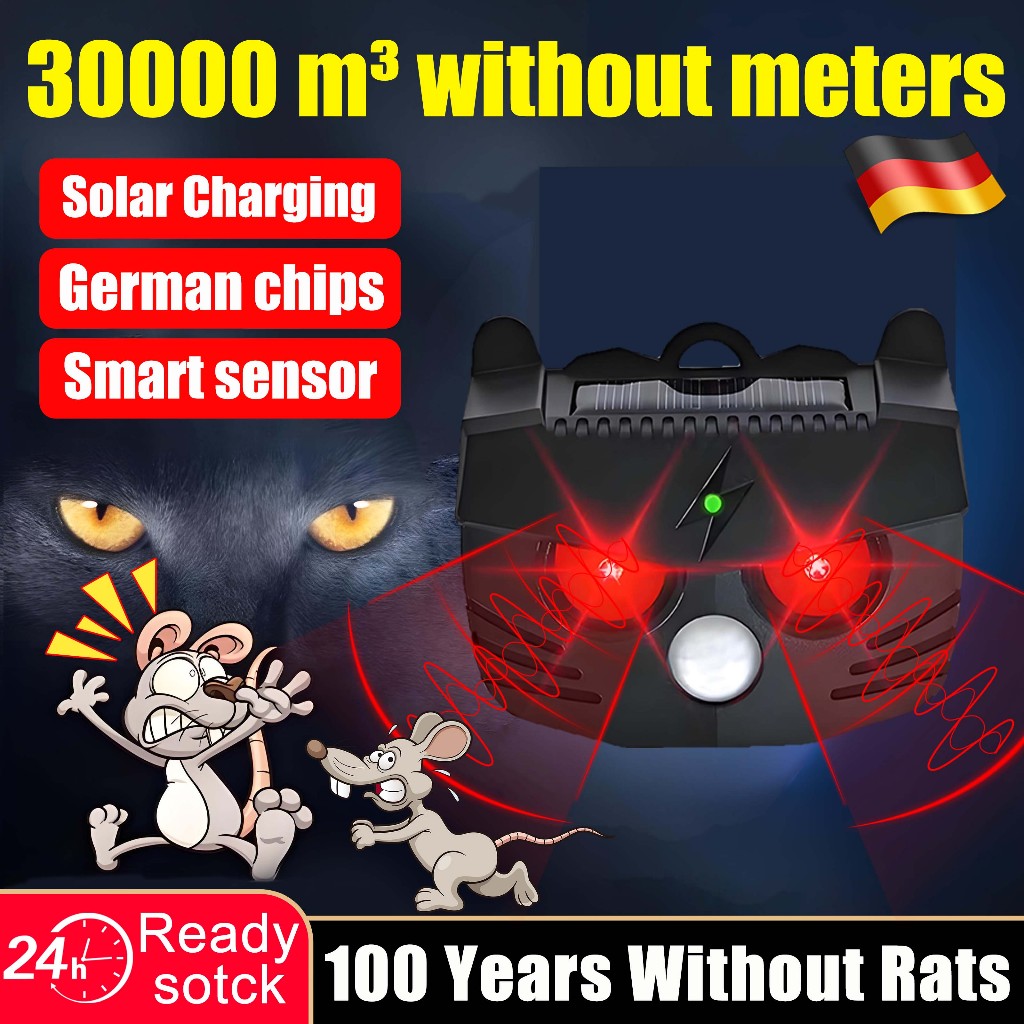 【Latest R&D Damages Rat Brain】Rat Repellent Dual Ultrasonic720 Lights ...