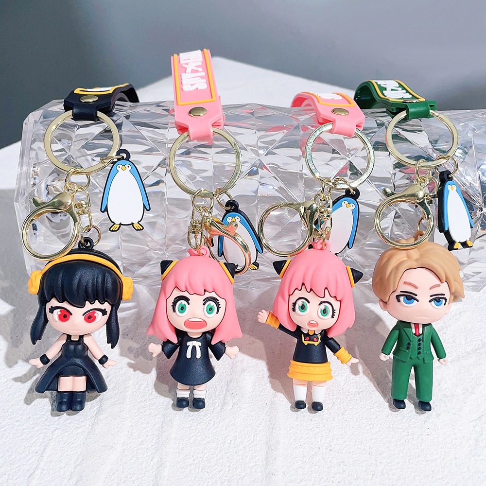 Spy X Family Keychain Cartoon Anime Anya Forger Loid Forger Yor Forger ...