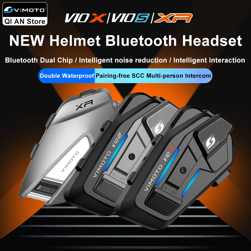 Chinese Version Vimoto New XR/V10S/V10X Motorcycle Helmet Bluetooth Headset IPX67 Waterproof ...