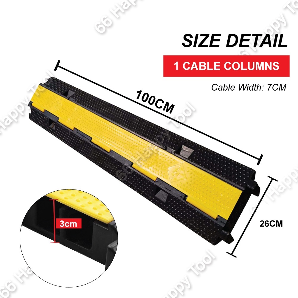 1/2/3 Channels Rubber Cable Hump Ready Stock 1/2/3 Columns Cable ...