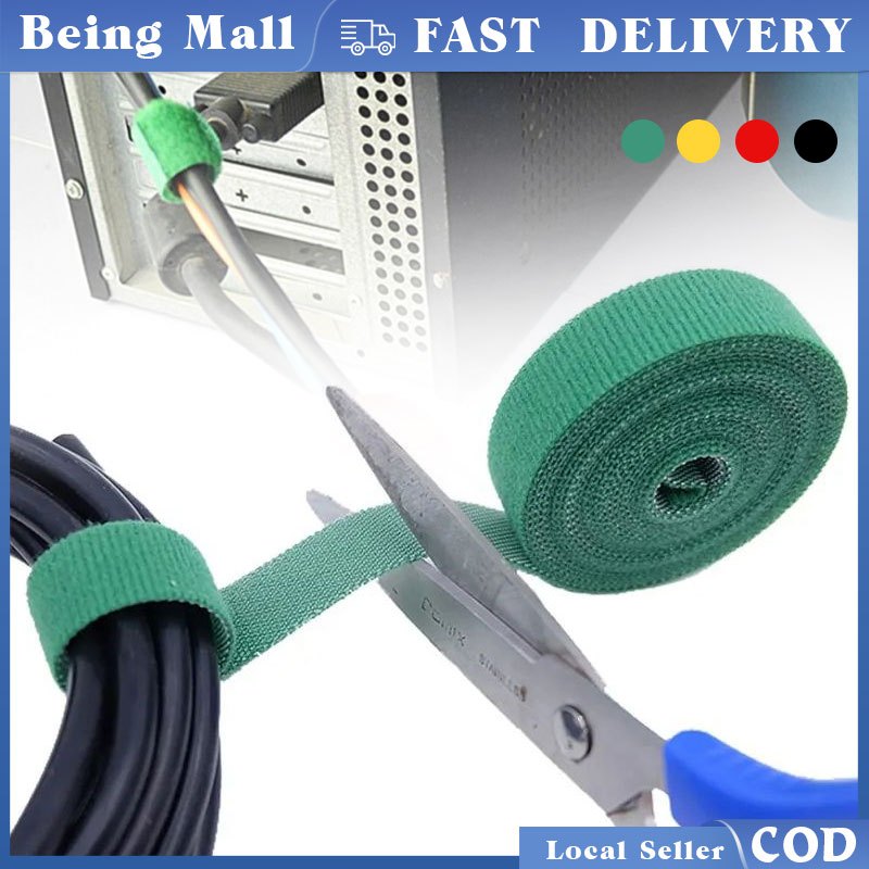 25M Nylon Velcro Data Cable Strap Ties Self Adhesive Fastener Magic ...