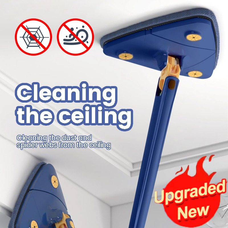 Triangle Spin Mop For Floor Window Mop Lantai Hands Free Squeeze ...