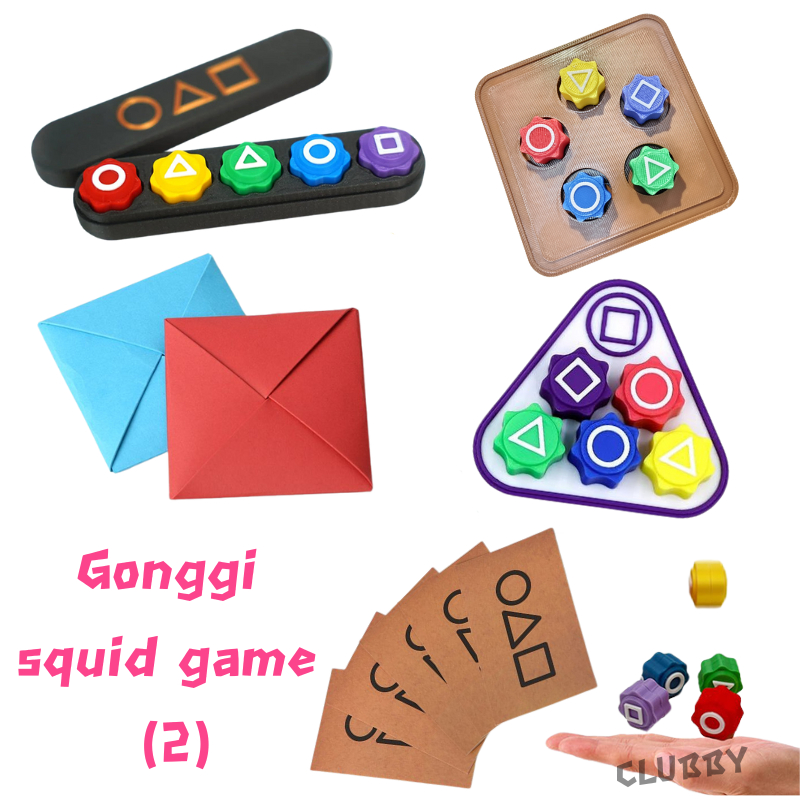 Gonggi squid game batu seremban ddakji squid game mainan murah board ...