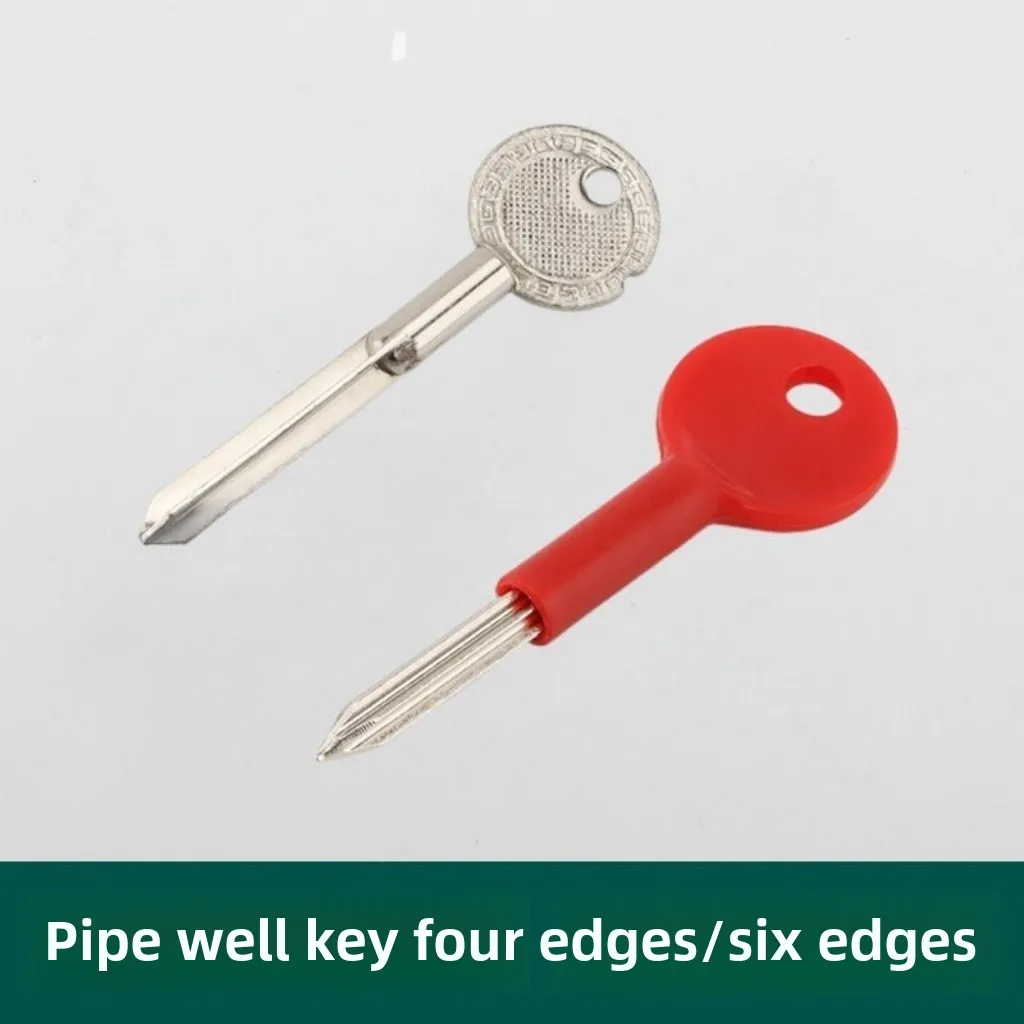 Red Hexagon Four-Side Four-Corner Four-Corner Cross Tube Well Lock Key ...