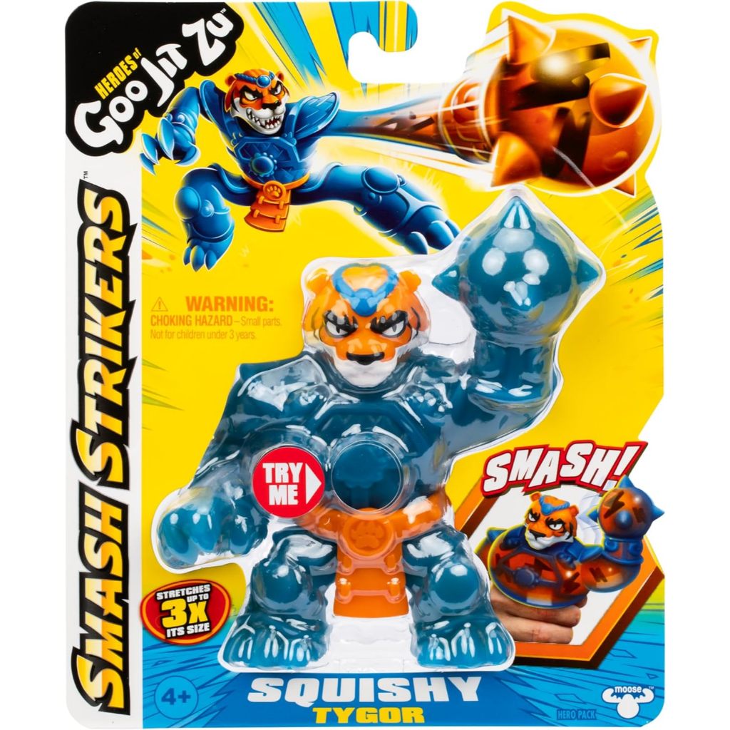 Goo Jit Zu Smash Strikers' Hero, Squishy Tygor, Squishy Goo Stuffed ...