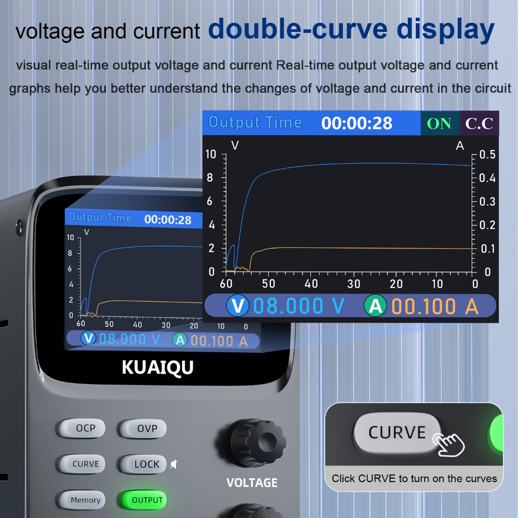 【2025 New 0.001A】Ultra High Precision DC Power Supply 30V 10A OCP OVP Programmable Storage ...