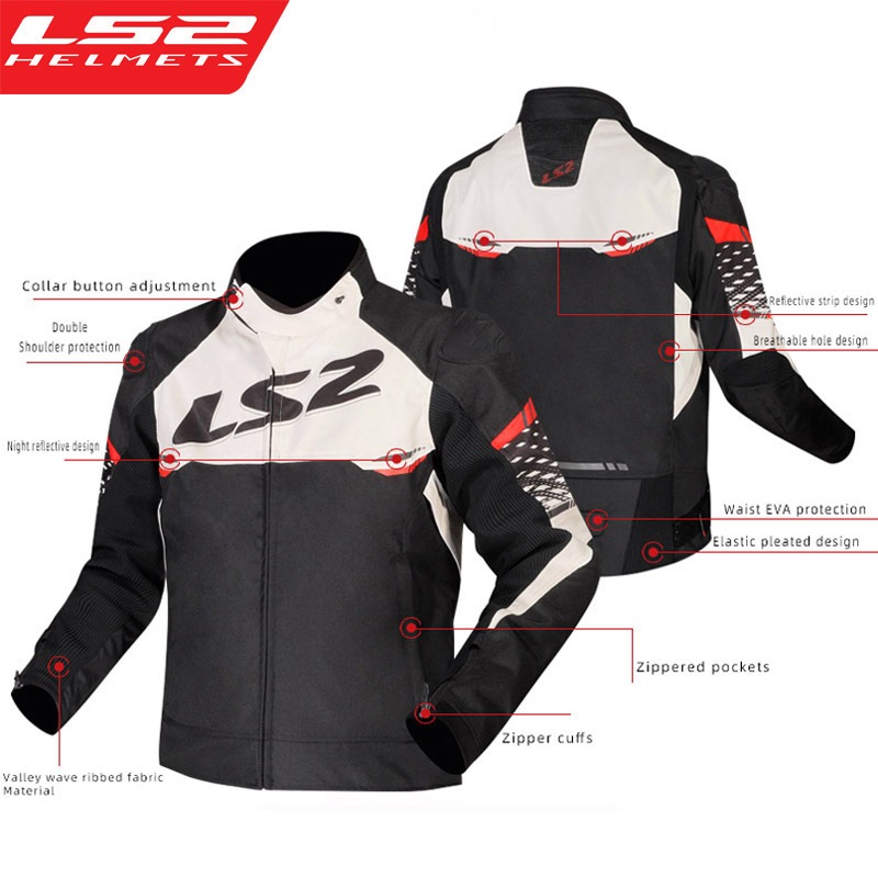 LS2 Original APEX Motorcycle Jacket Autumn Winter Waterproof Windproof ...