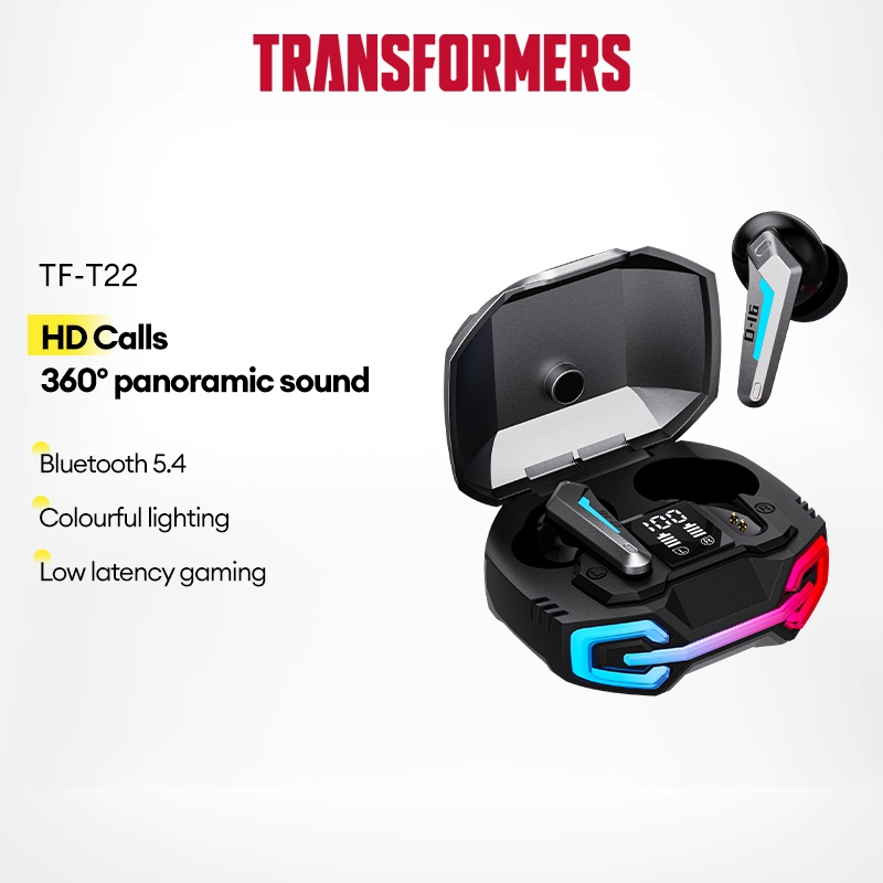 Transformers TF-T22 Bluetooth Earphone LED lighting Power indicator HIFI sound quality | Shopee ...