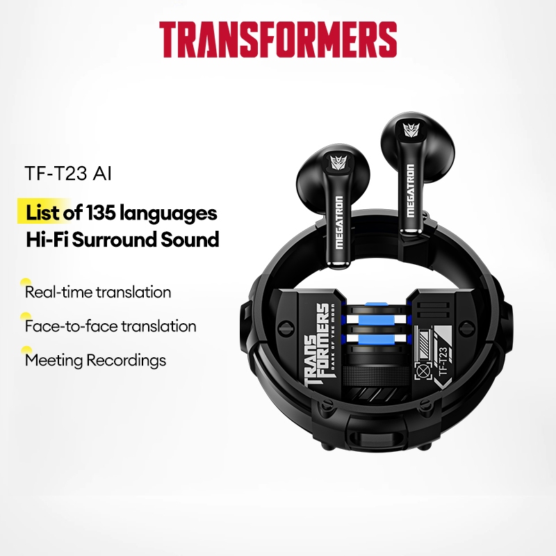 Transformers TF-T23 True Wireless Bluetooth Earphone AI Translation 360° High Definition Stereo ...