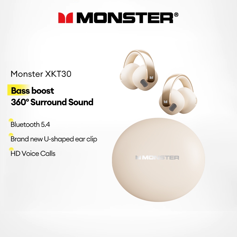 Monster XKT30 Bluetooth Earphone HD Call Intelligent Noise Cancellation ...