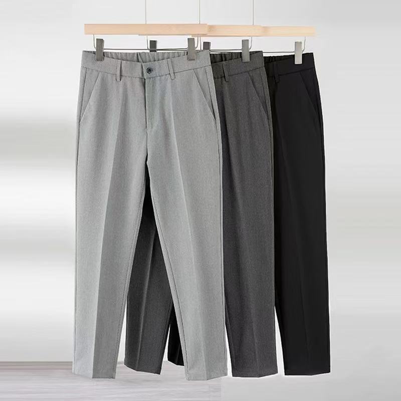 【4-colors】Korean style high quality casual drawstring suit pants men ...