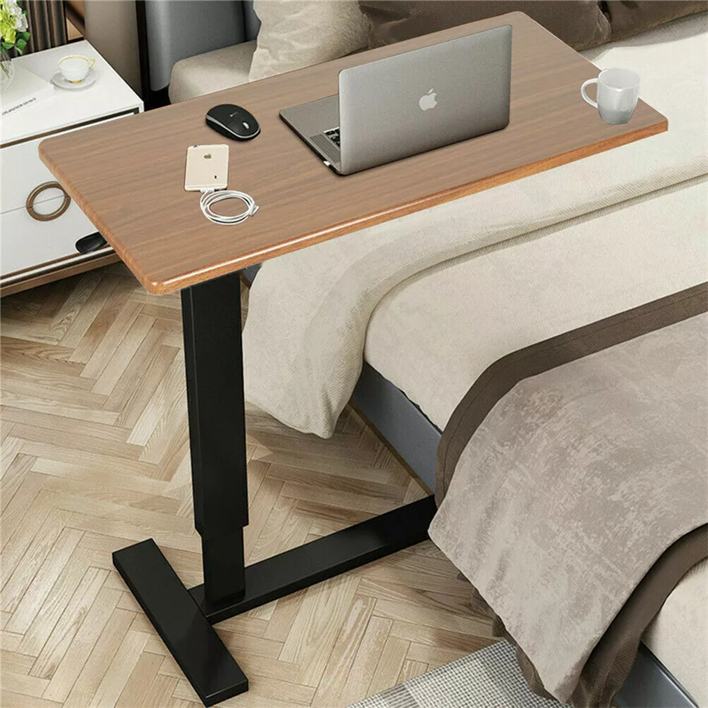 Ergonomic Overbed Bedside Table Adjustable Sofa Side Table with Rolling ...