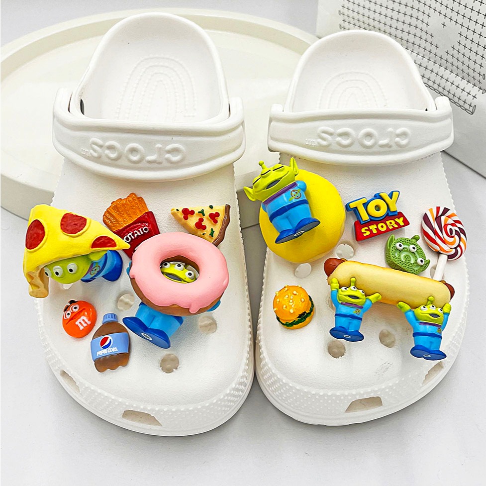 CroX original Crocs Accessories big Jibbitz Set 3d Charm Button up Hole ...