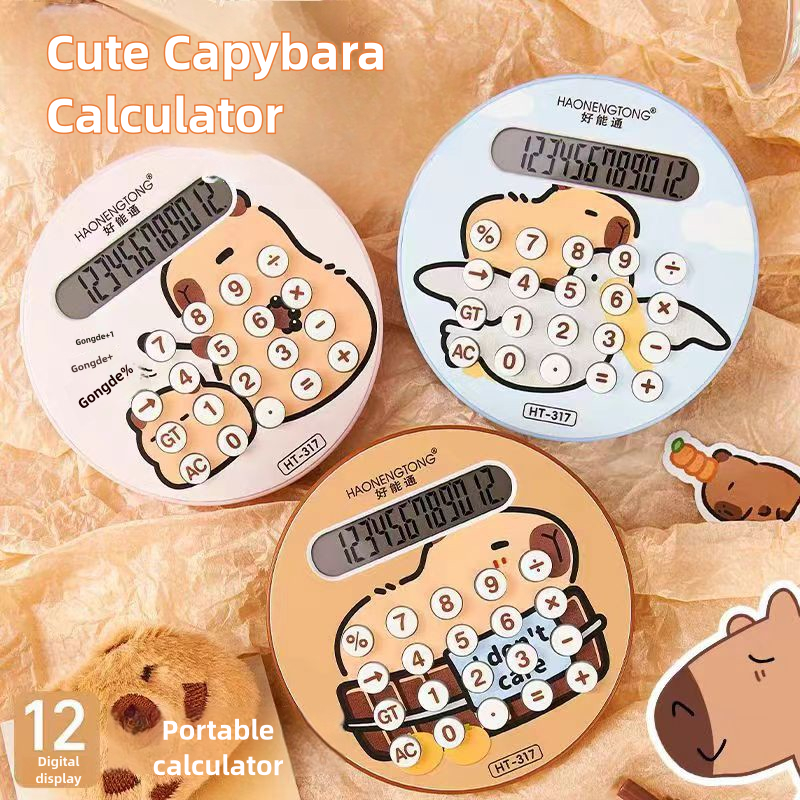 Capybara Mini Calculator-Student Cute Portable Computer Portable ...