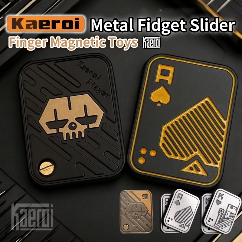 【Kaeroi】 Metal Glow in Dark Fidget Slider (A&K Poker Skull Design ...
