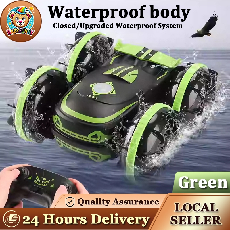[Malaysia Stock]RC Car Land & Water RC Stunt Car Remote Control Car 2 ...