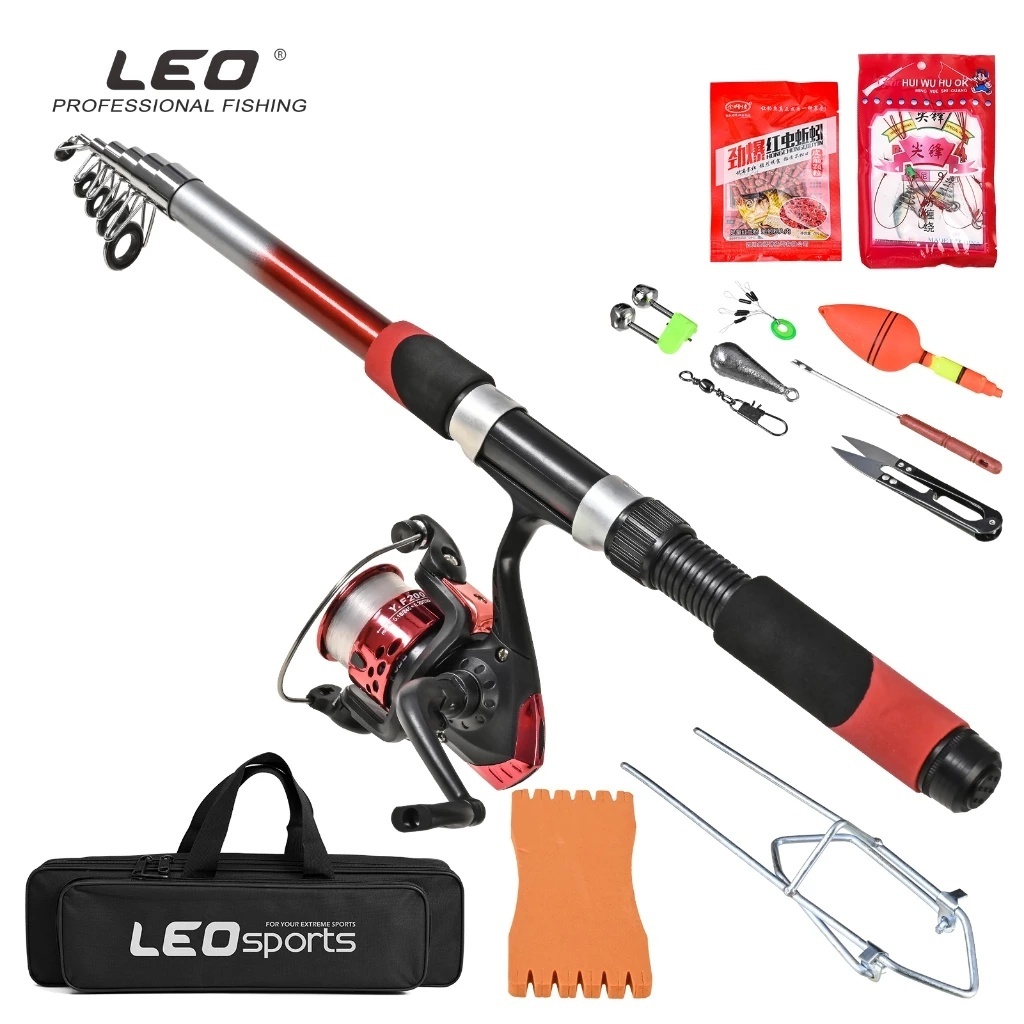 LEO 2.1m Fishing Rod and Reel Set with Carrier Bag sougayilang fishing ...